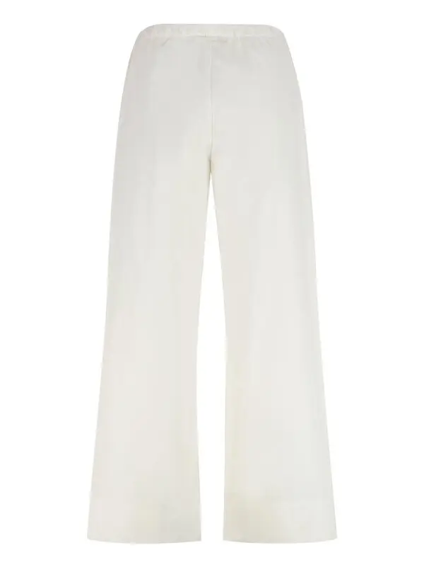 Max Mara Argento Poplin Cotton Trousers - Beige