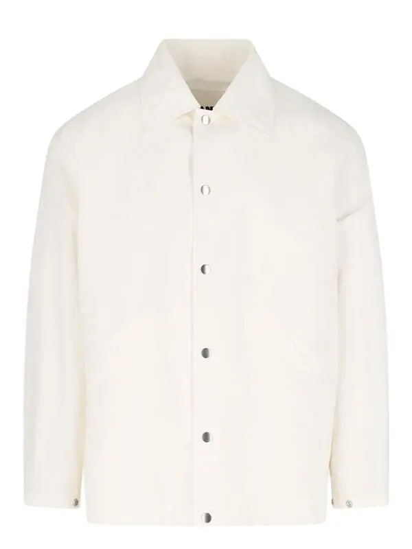 JIL SANDER Logo Cotton Jacket - Beige