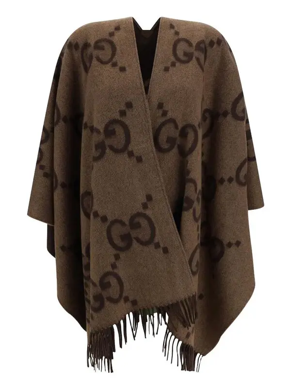 Gucci Cashmere Poncho - Brown