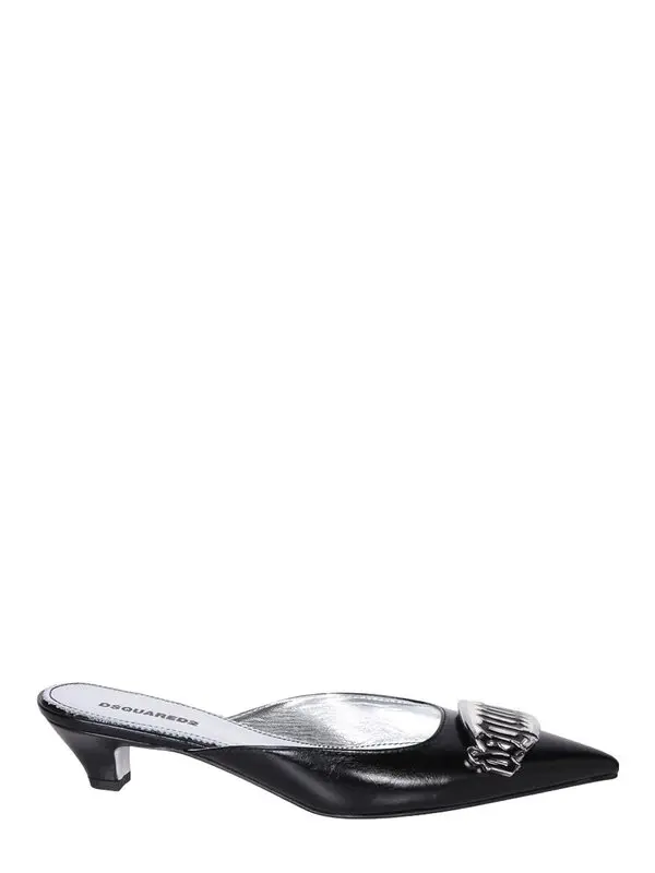 Dsquared2 Leather Mules - Black
