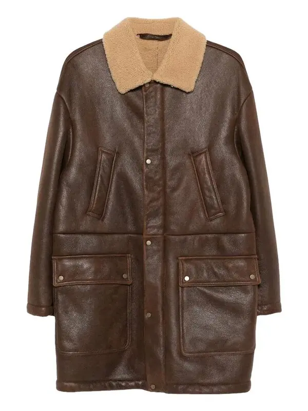 SALVATORE SANTORO Leather Outerwear - Brown