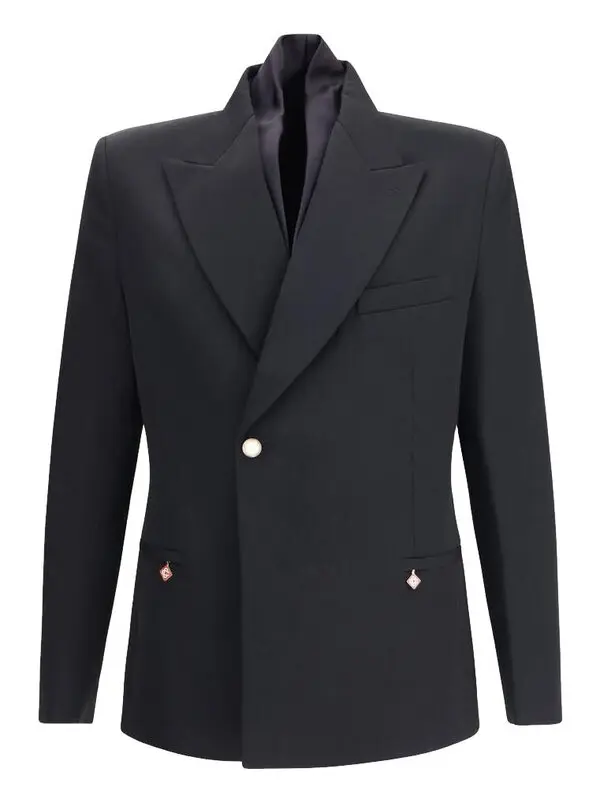 Casablanca Double-breasted Blazer - Black