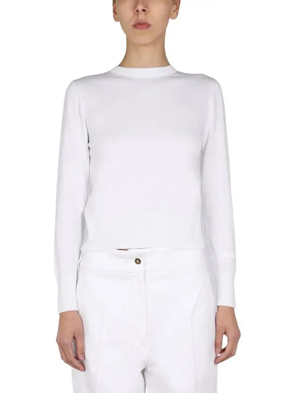 Patou Ribbed Bow Jersey - White