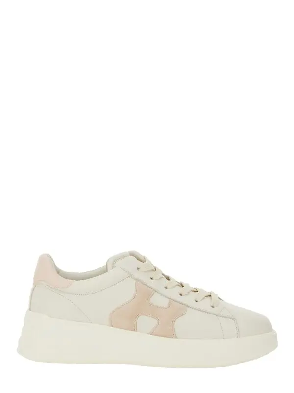 Hogan Leather Sneakers - Beige