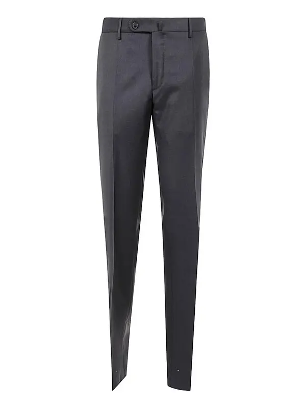 Incotex Trousers Flat Front Trousers - Grey