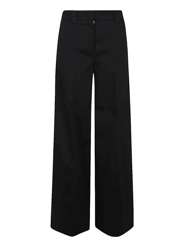THE LATEST Alma Cotton Trousers - Black