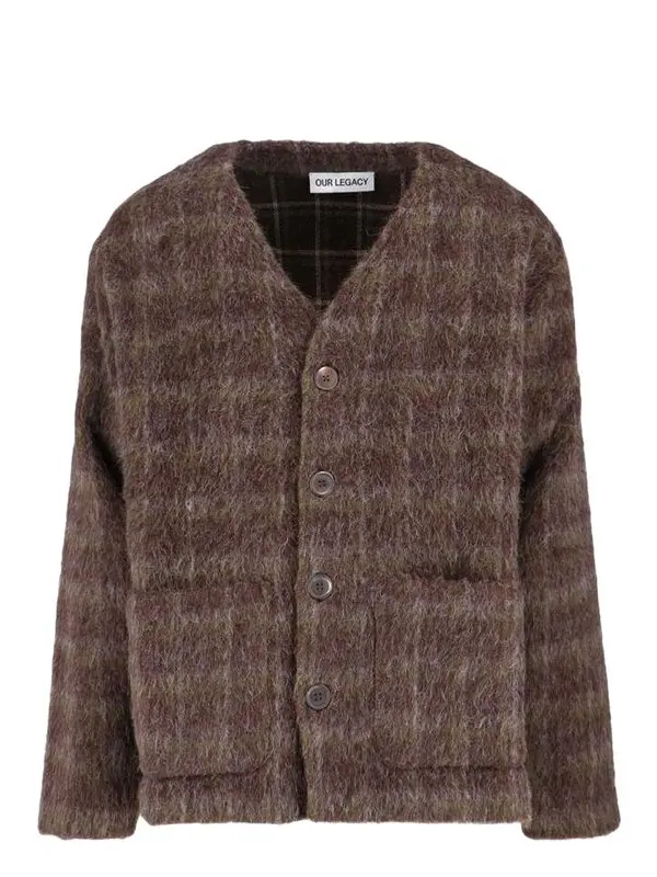 Our Legacy Check Hairy Wool Sweater - Brown