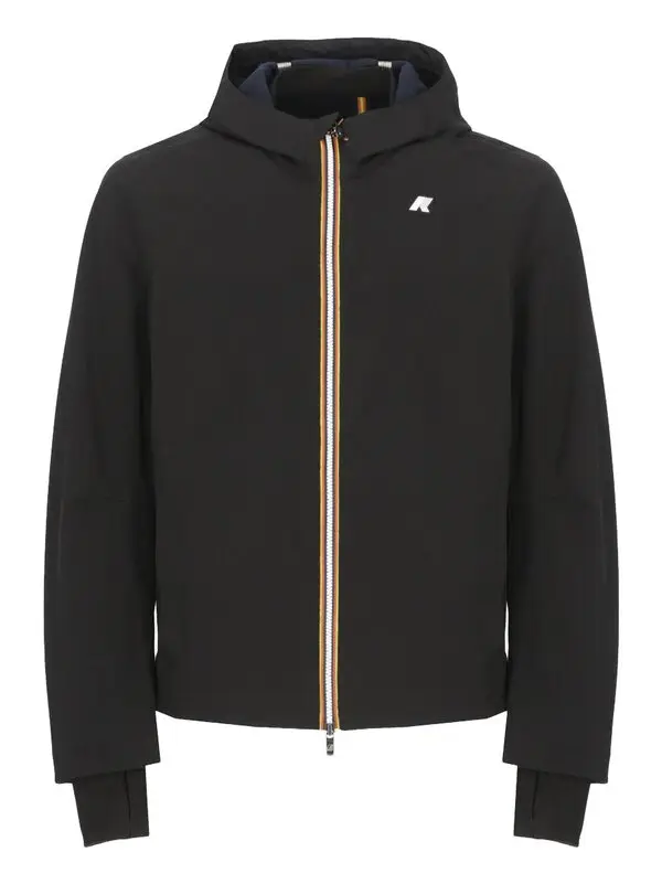 K-WAY Jacket With Logo - Black