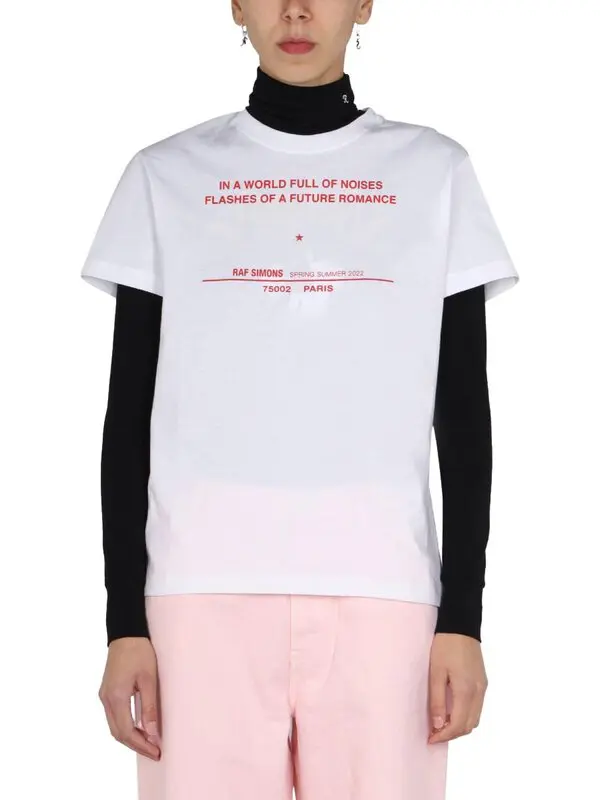 Raf Simons Logo Print T-shirt - White