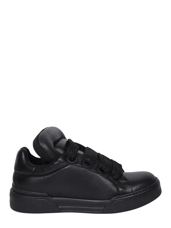 Dolce & Gabbana Nappa Leather Sneakers - Black