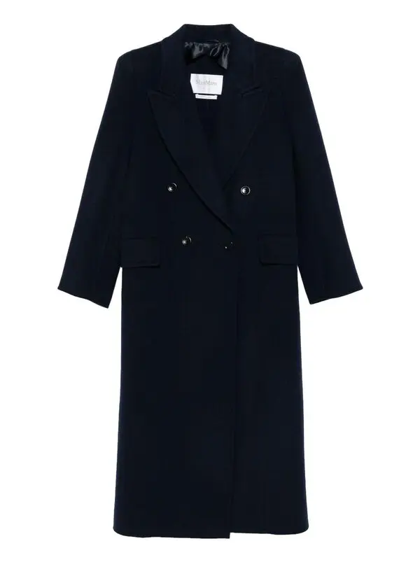 Max Mara Albania Wool And Cashmere Coat - Blue