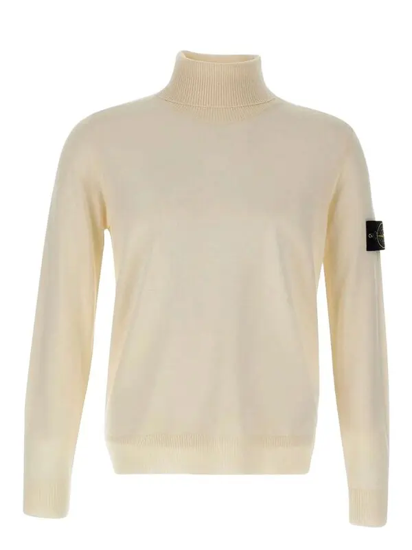 Stone Island Virgin Wool Sweater - Bco Naturale