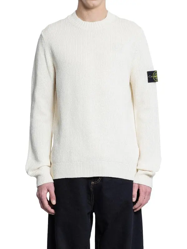 Stone Island Crew Neck Knitwear - White