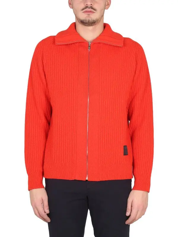 Paul Smith Zippered Cardigan - Orange