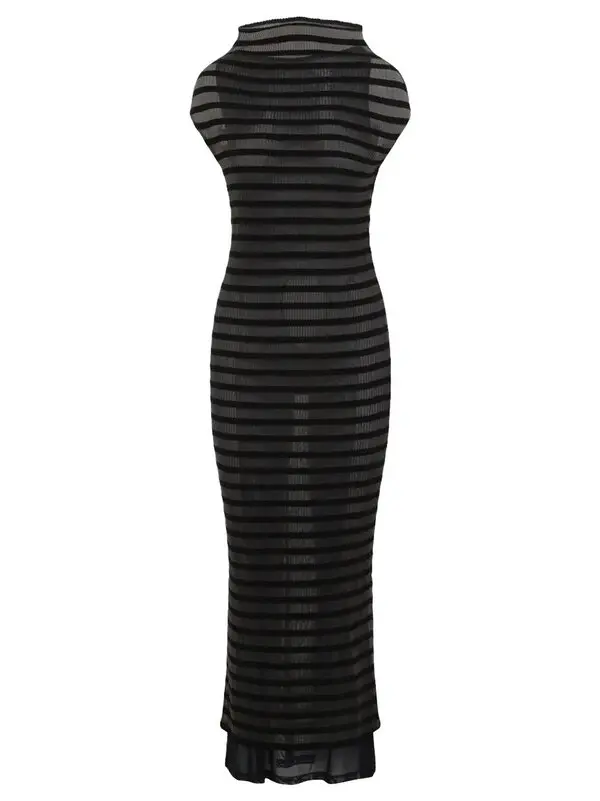 Jean Paul Gaultier Nylon Long Dress - Black