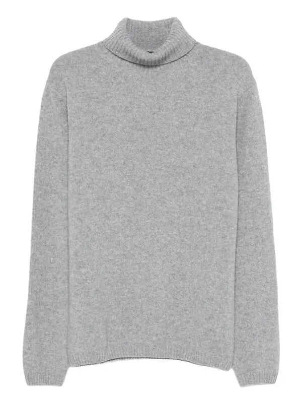 DANIELE FIESOLI Turtleneck Wool Sweater - Grey