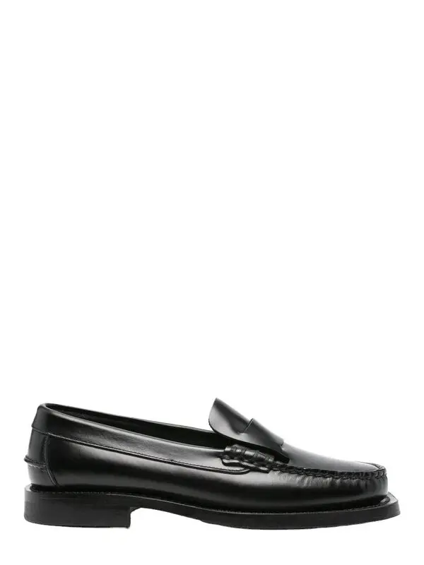 Hereu Sineu Leather Loafers - Black