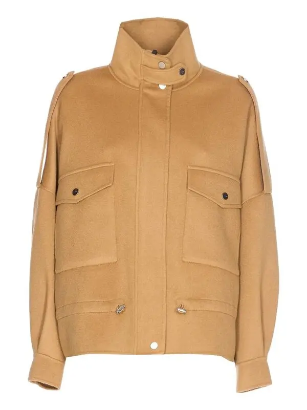 Pinko Crostino Caban Jacket - Beige