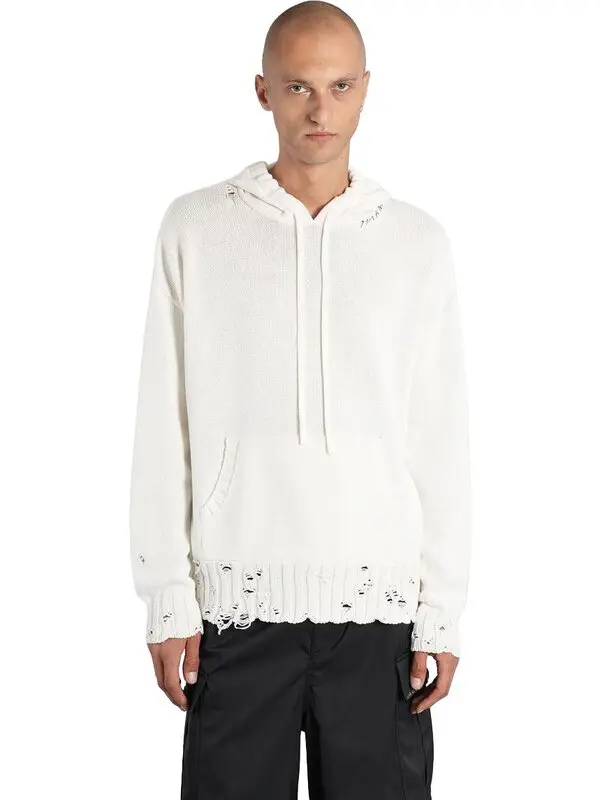 Marni Cotton Hoodie - White