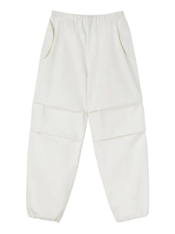 JIL SANDER Tapered Cotton Trousers - White