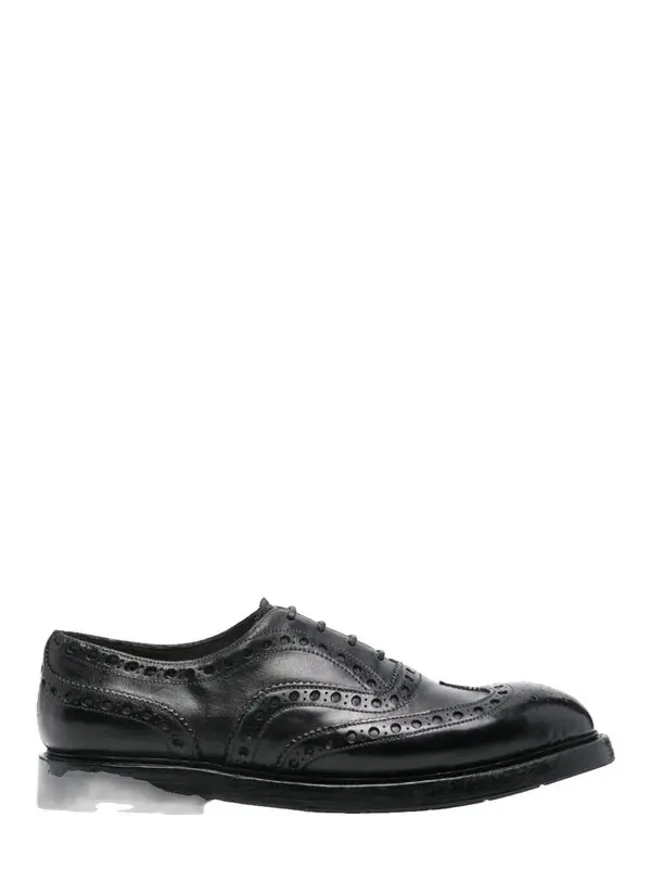 Premiata Alvin Leather Flat Shoes - Black
