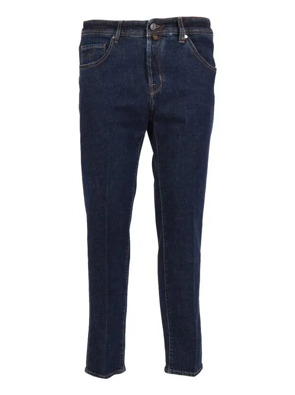 Jacob Cohen Cropped Slim-fit 5-pocket Jeans - Blue