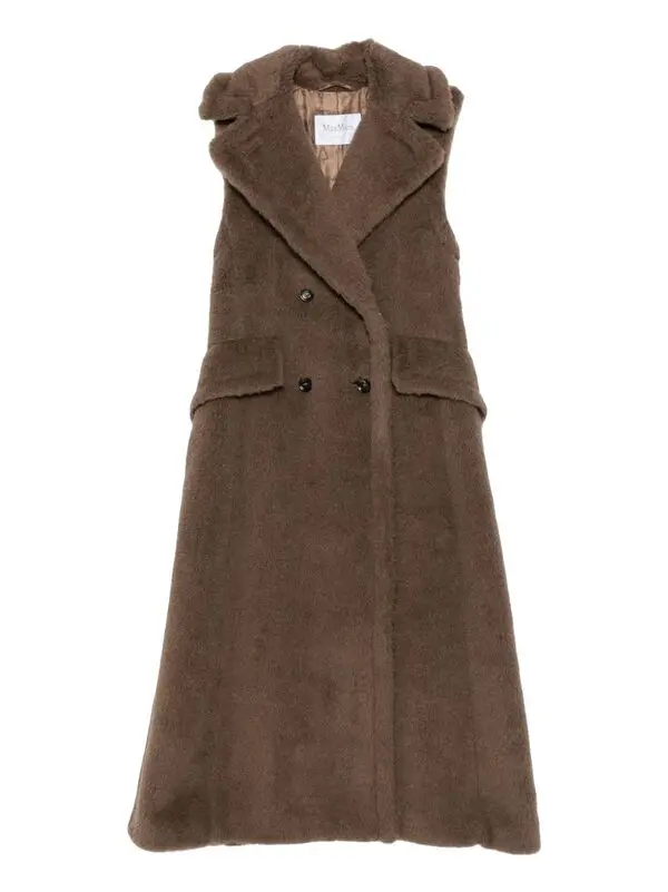 Max Mara Boario Sleeveless Coat - Brown