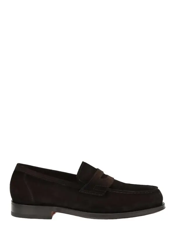 Santoni Suede Loafers - Brown