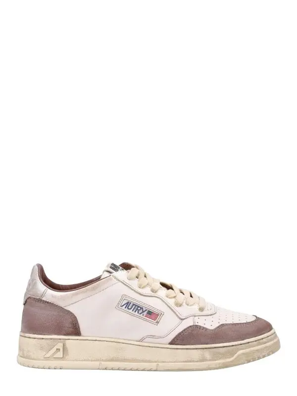 AUTRY Medalist Low Super Vintage Sneakers - White/burned