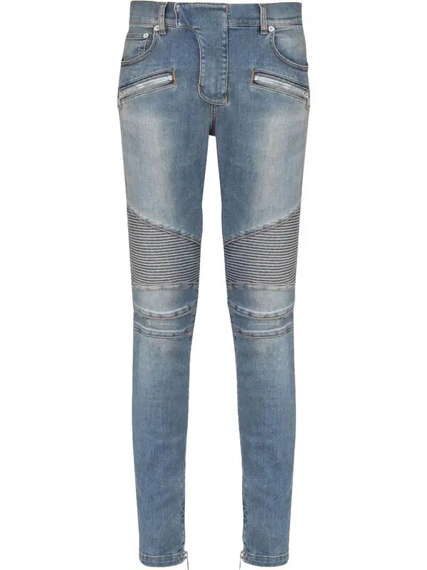Balmain Slim-cut Denim Trousers - Blue Denim