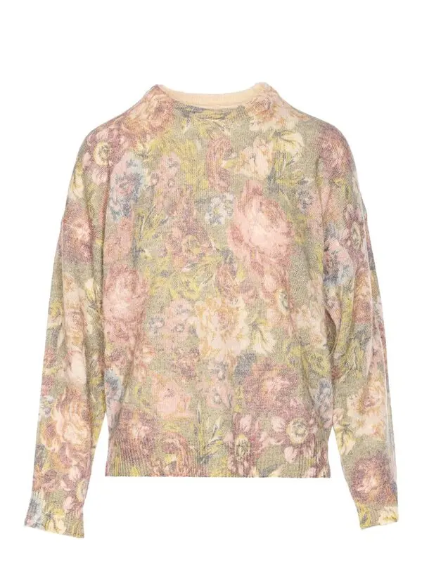 Liu Jo Crew-neck Sweater With Floral Print - Multicolour