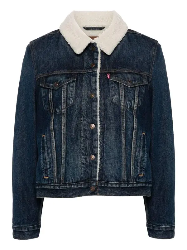 LEVI'S Denim Jacket With Faux-shearling Trim - Multicolor