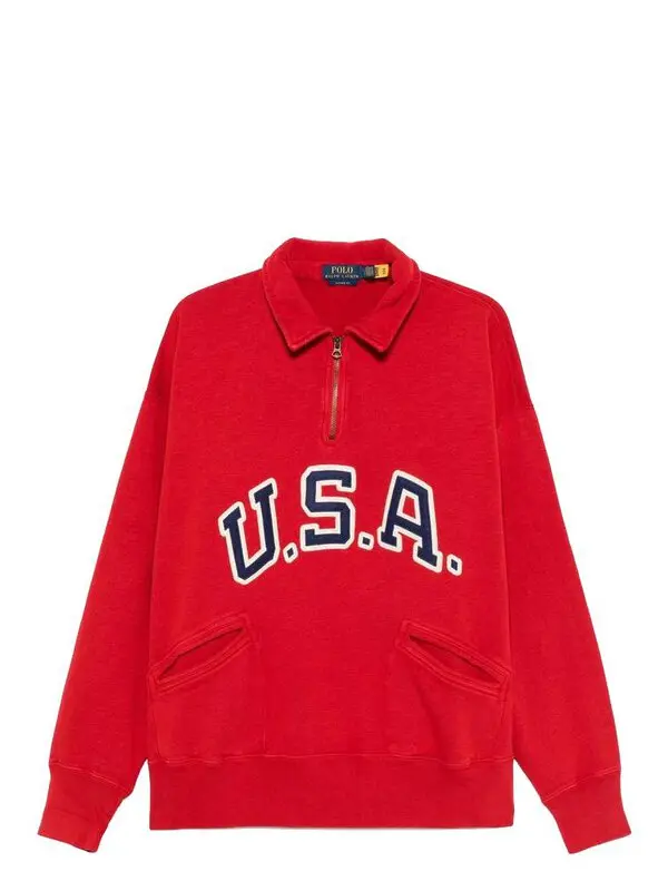 Ralph Lauren Sweater With Embroidered Logo - Red