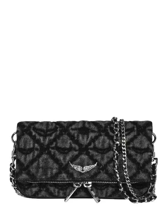 Zadig&Voltaire Clutch With Chain Strap - Grey