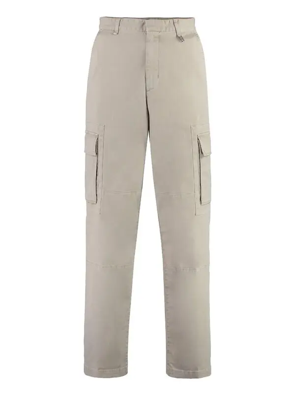 Fendi Cotton Gabardine Trousers - Beige