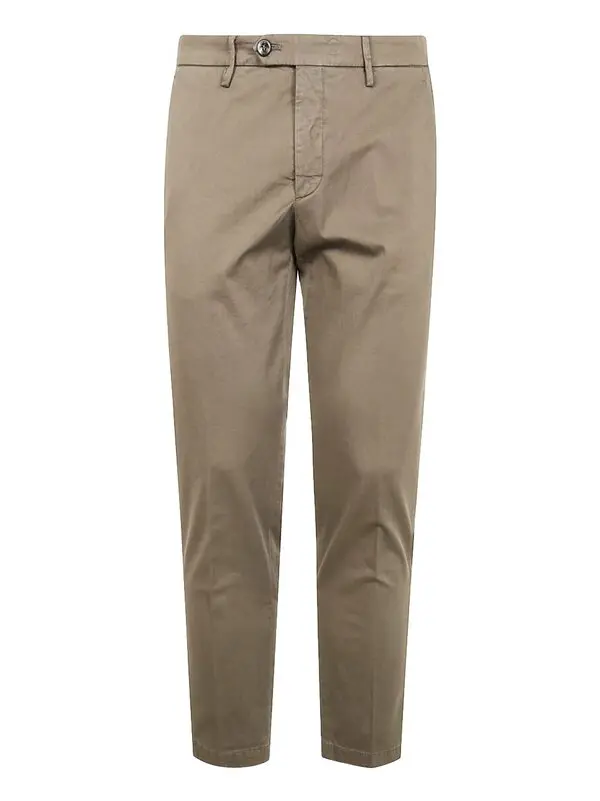 MICHAEL COAL Capri Trousers With American Pockets - Brown