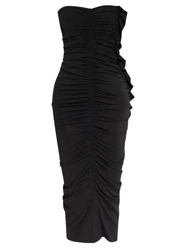 Attico Draped Dress - Black