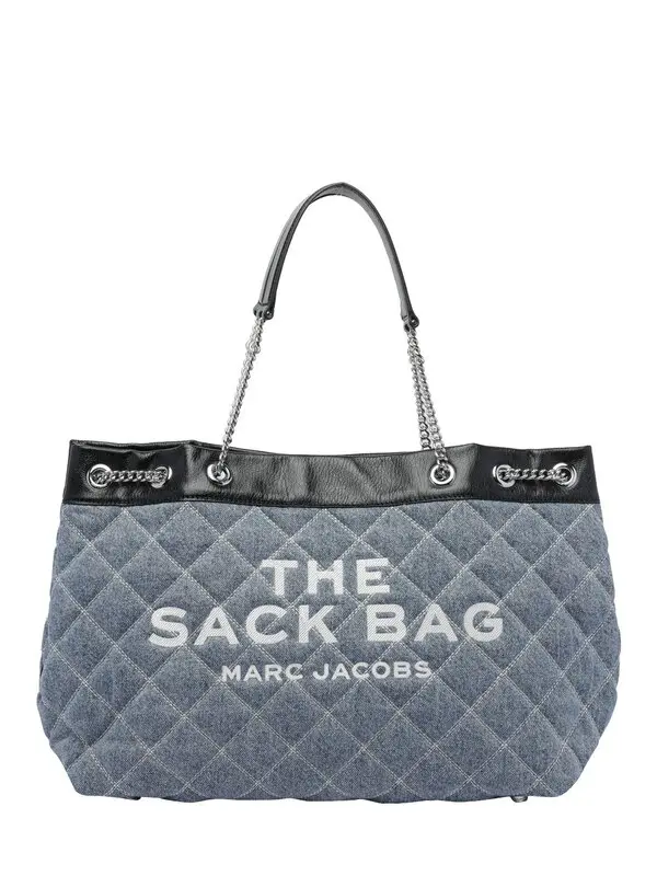 Marc Jacobs The Quilted Denim Chain Sack Bag - Blue