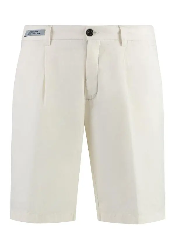 Paul & Shark Cotton And Linen Bermuda Shorts - Beige