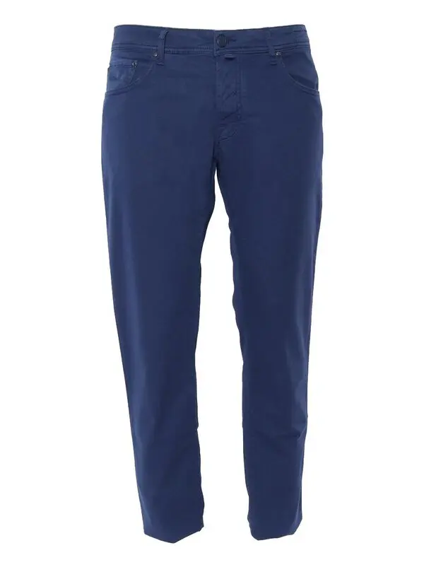 Jacob Cohen Five-pocket Cotton-blend Trousers - Blue