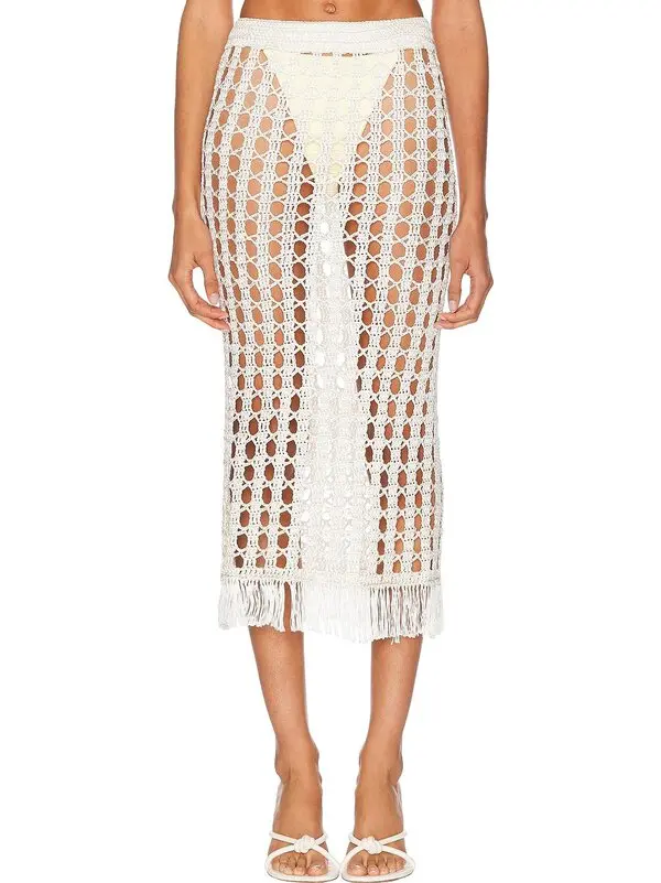 Calle Del Mar Crochet Skirt - Natural