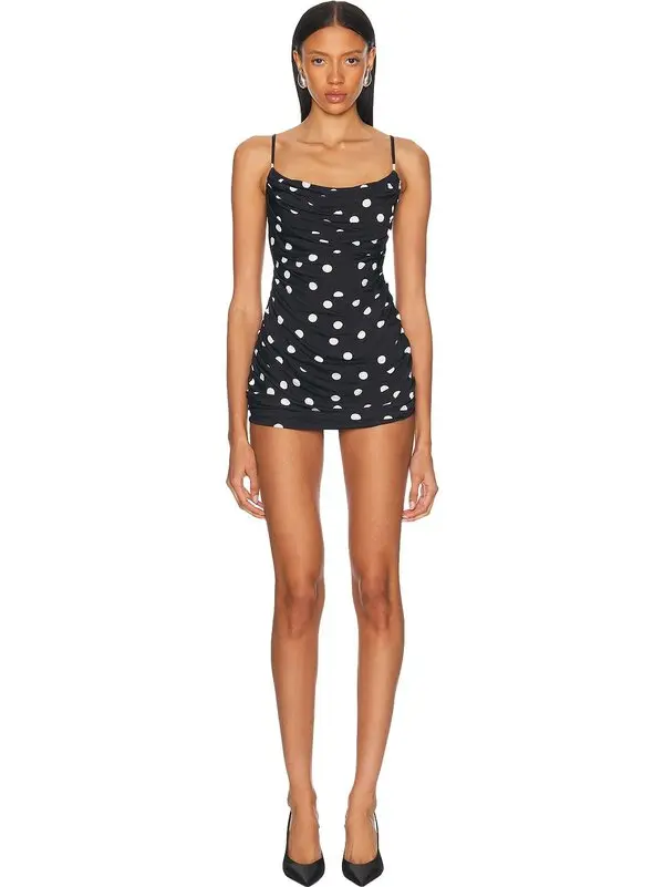 Alexandre Vauthier Polka Dot Mini Dress - Black & White