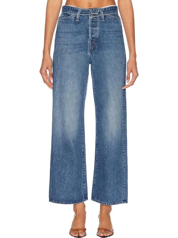 MOTHER The Fold Over Dodger Ankle Jeans - No Shirt  No Shoes  No Service