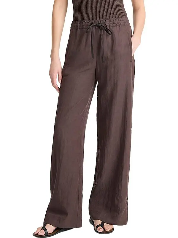 Vince Low Rise Side Snap Pants - Dark Coffee