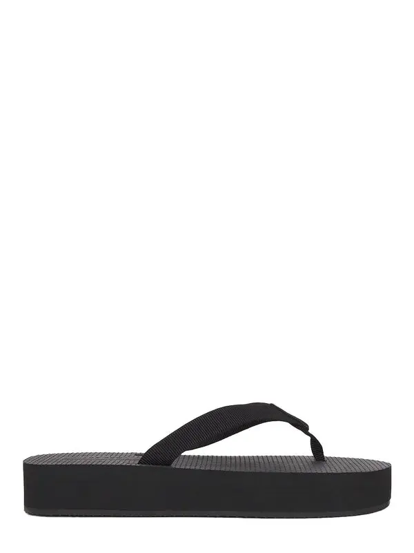 THE ROW Dune Flatform Sandal - Black