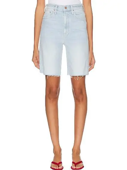 MOTHER High Waisted Rider Bermuda Short Fray - Cowabunga