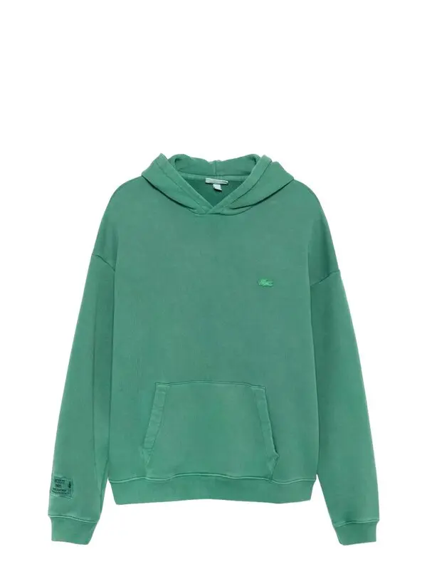 Lacoste Washed Effect Hoodie - Green