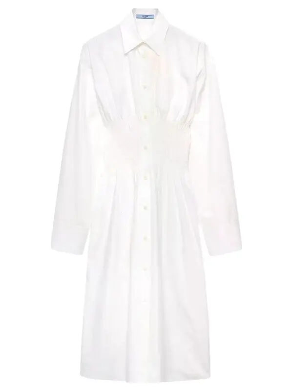 Prada Cotton-canvas Dress - White
