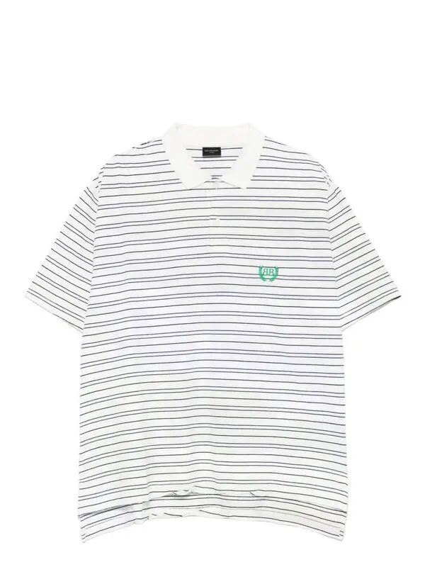 Balenciaga Logo-embroidered Polo Shirt - White