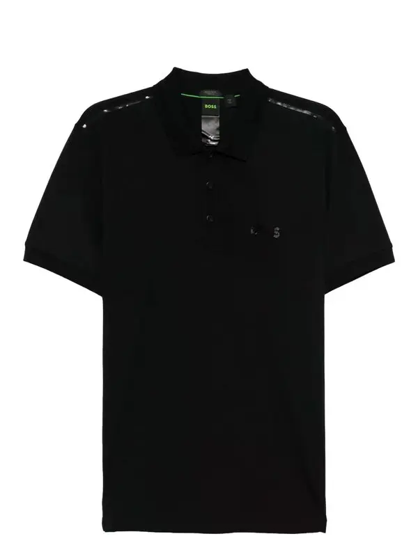 BOSS Paddy Mirror Polo Shirt - Black